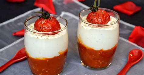 Verrines Au Chutney De Tomates Cerise Mousse De Feta Fleur De Sel Aux