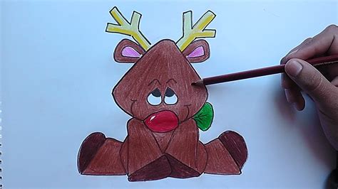 Como Dibujar Y Colorear Paso A Paso A Reno As Drawing And Coloring