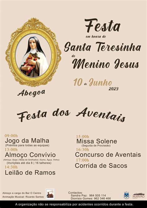 Festa Em Honra De Santa Teresinha Do Menino Jesus St Ant Nio Das