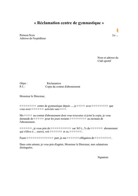 Modèle De Lettre De Réclamation Administrative Word