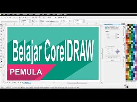 Belajar CorelDRAW Step By Step Untuk Pemula 1 Belajar CorelDRAW