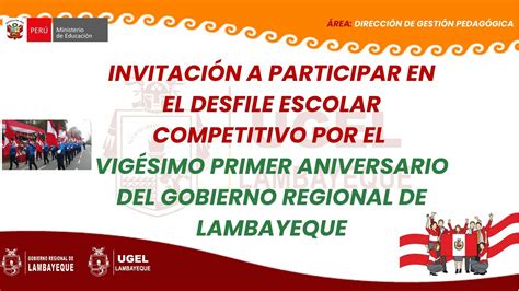Invitación a participar en el Desfile Escolar Competitivo Campañas