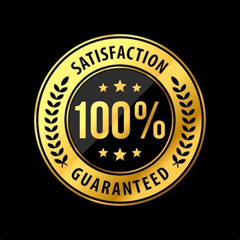 Distintivo de etiqueta 100 de satisfação garantida em design de