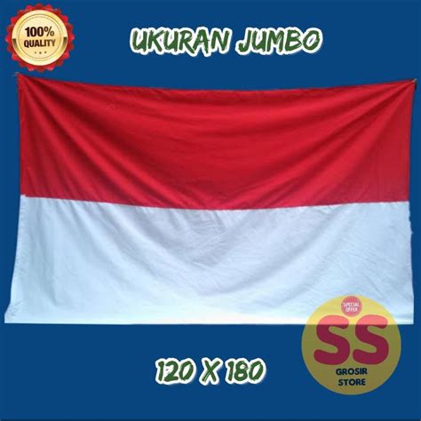Jual Bendera Merah Putih Ukuran Jumbo 180 Shopee Indonesia