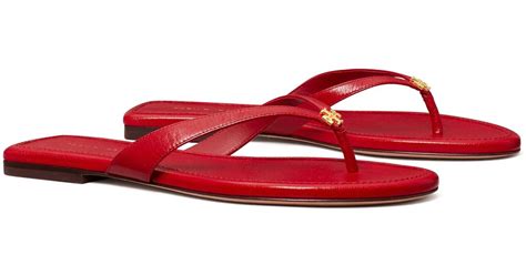 Tory Burch Classic Flip Flop In Red Lyst