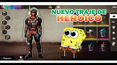 Probando El NUEVO Traje De HEROICO En FREE FIRE YouTube