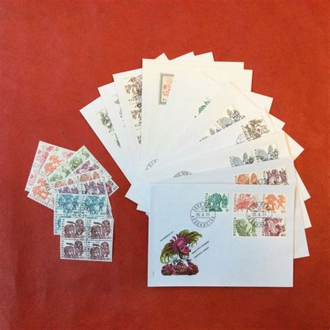 1977 FDC Volksbräuche I Umschläge Viererblocks ET Kaufen auf Ricardo