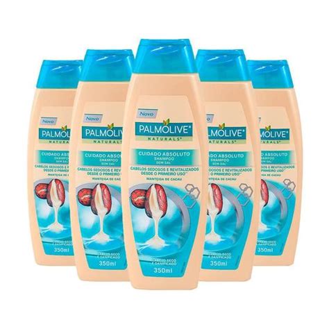 Kit 5 Shampoo Palmolive Naturals Cuidado Absoluto 350Ml Shampoo