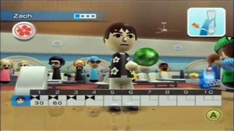 Wii Sports Resort Spin Control 300 Perfect Game Bowling Video