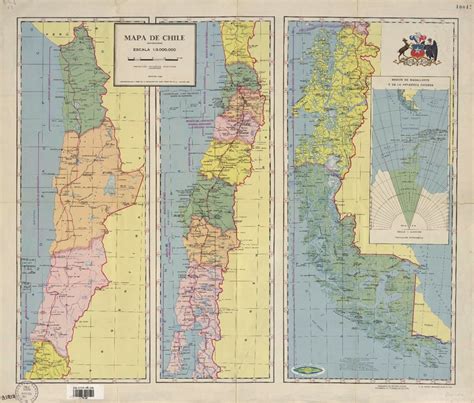 Mapa de Chile regionalizado material cartográfico Instituto