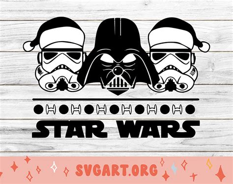 Star Wars Christmas Darth Vader Storm Troopers SVG Free Star Wars