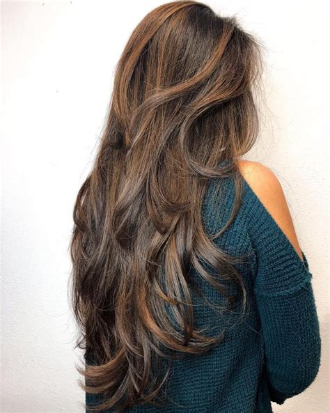 Waist Length Choppy Brunette Hairstyle Haircuts For Long Hair With