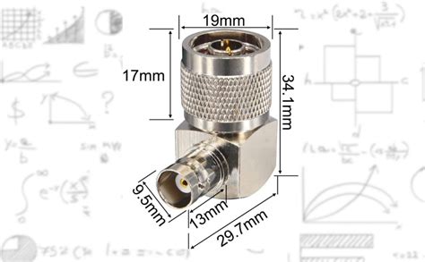 NETBOON BNC Female To N Male Right Angle Adapter RF Coaxial 90 Degree