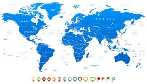 Labeled Globe Of The World