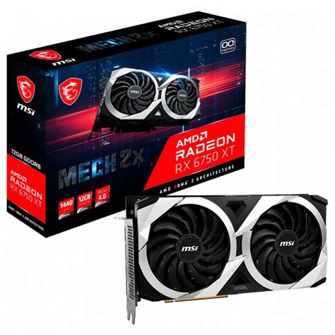 Placa de Vídeo MSI AMD Radeon RX 6750 XT Mech 2X OC 12GB GDDR6 FSR