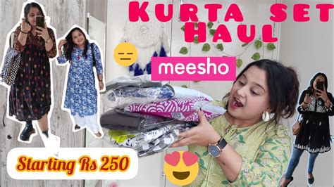 Meesho Kurta Set Haul I Summer Kurti Kurta Set Start At Rs I