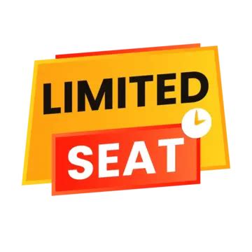 Limited Seat Banner With Timer Vector Transparent Limited Seat