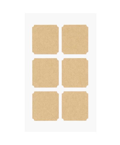 24 étiquettes sticker papier kraft