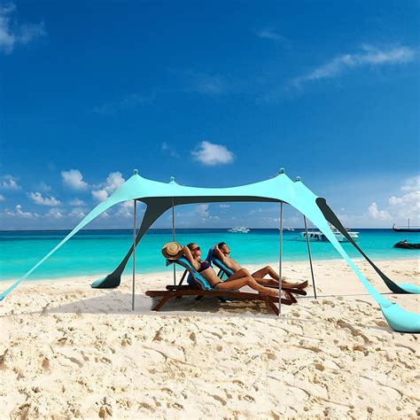 Tente de plage pop up familiale Abri solaire d extérieur portable