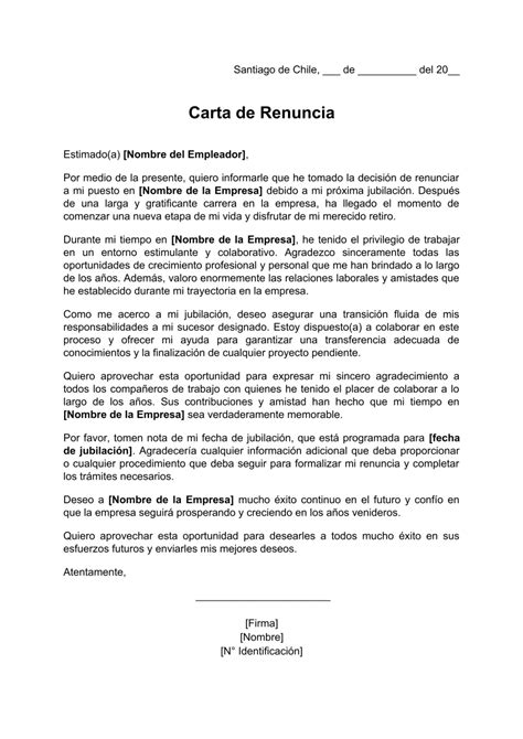 ᐅ Carta de Renuncia por Jubilación Ejemplos y Modelos