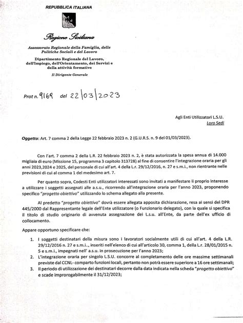 Integrazione Oraria Asu Nota Prot N 9169 Del 22 03 2023 Allegati