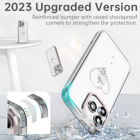 Kingxbar iPhone 15 Pro Max Schutzhülle Case mit Kristallen Wish