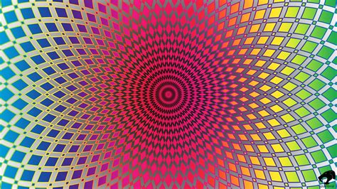 Multicolored Hole Optical Illusion Wallpaper Abstract Circle