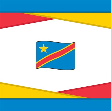 Premium Vector Democratic Republic Of The Congo Flag Abstract