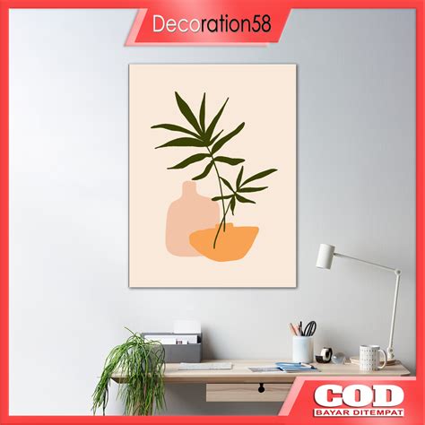 Jual Hiasan Pajangan Dinding Dingding Poster Kayu Gambar Monstera