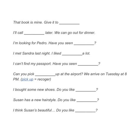 Completa las oraciones en inglés adjunto imagen Brainly lat