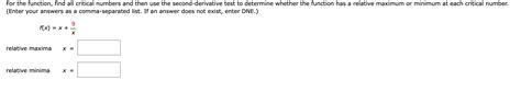 solved for the function find all critical numbers and then