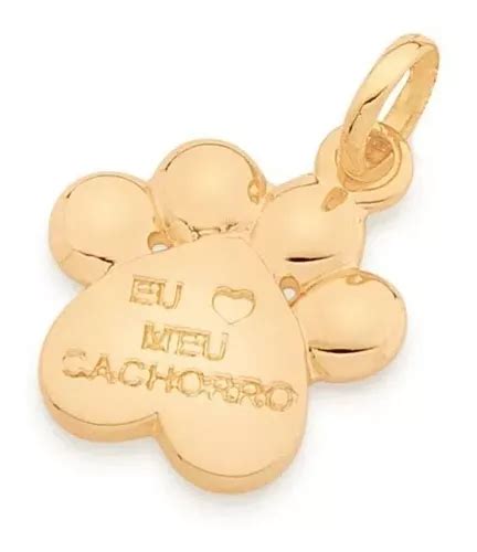 Pingente Rommanel Formato Pata De Cachorro Frase 542265