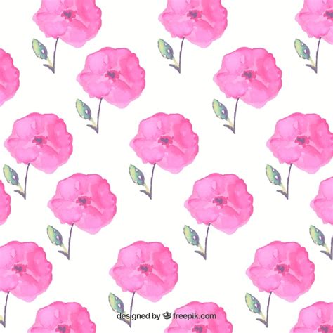 Pintado A Mano Fondo De Flores Rosas Vector Gratis