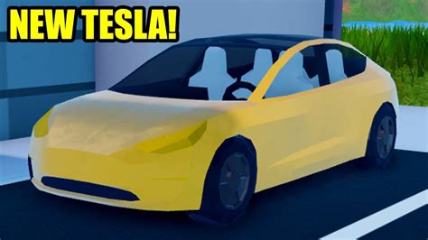 Brand New Tesla Model In Roblox Jailbreak Youtube