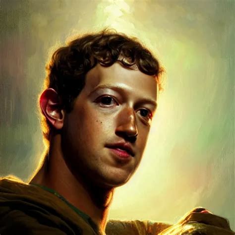 Handsome Portrait Of Mark Zuckerberg Posing Radiant Stable Diffusion