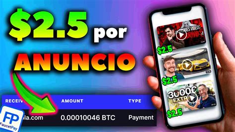Como Ganar Dinero VIENDO ANUNCIOS 2 5 En BTC Por Video Coinfola