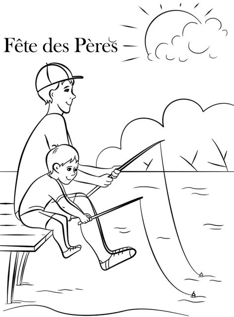Coloriage fête des pères 1 Dessin gratuit à imprimer