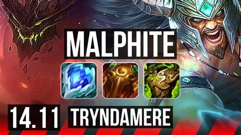 MALPHITE Vs TRYNDAMERE TOP 10 0 7 37k DMG Legendary Rank 12