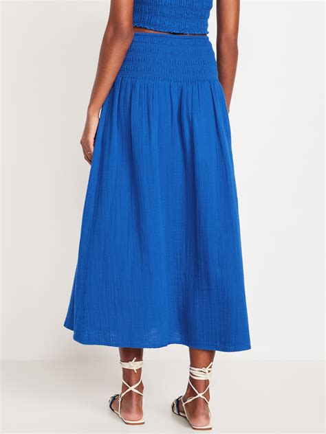 High Waisted Crinkle Gauze Maxi Skirt Old Navy