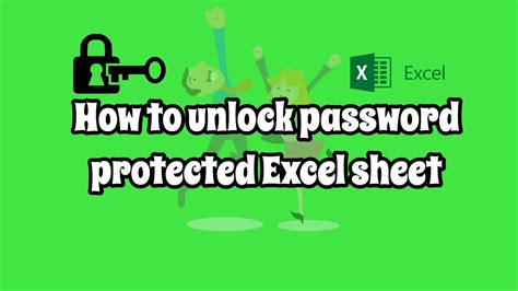 how to unlock password protected excel sheet youtube