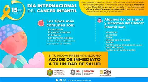 15 de febrero Día Internacional del Cáncer Infantil SaludVeracruz