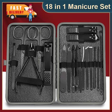 18pcs Set Manicure Cutters Nail Clipper Set Manicure Set Household