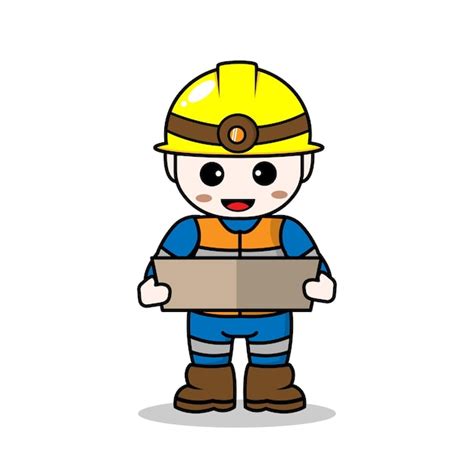 Trabajador De La Construcci N Sobre Fondo Blanco Vector Premium