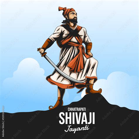 Vector Of Chhatrapati Shivaji Maharaj Jayanti Indian Maratha Warrior
