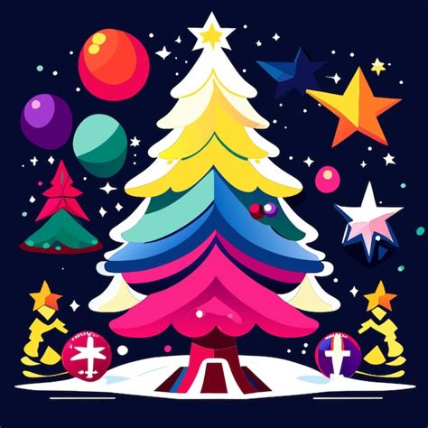 Premium Vector Christmas Tree Vector Illustration