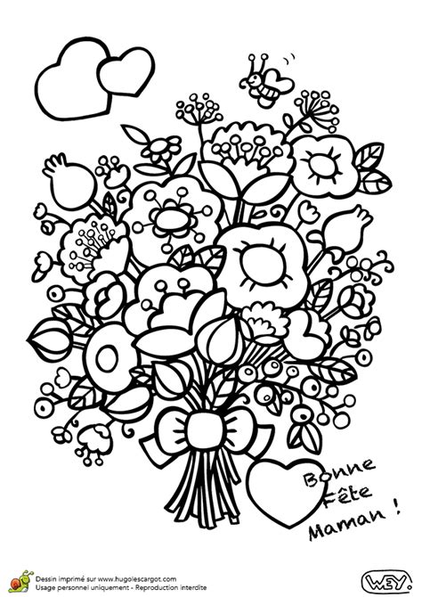 Coloriage Fete Des Meres Bouquet De Fleurs Activities For Adults