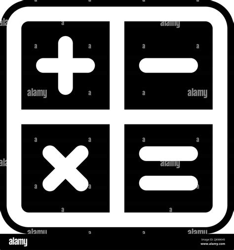 Calculator Icon Black Vector Illustration Stock Vector Image Art Alamy