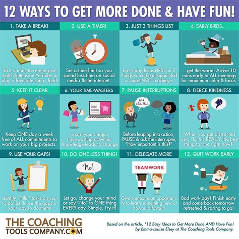 New Infographic Ways To Get More Done Have Fun The Launchpad