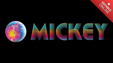Mickey Disco Style Text Effect Generator