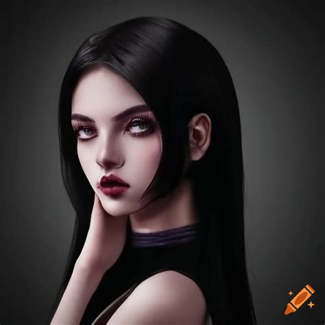 Portrait Of A Beautiful Woman With Violet Eyes On Craiyon